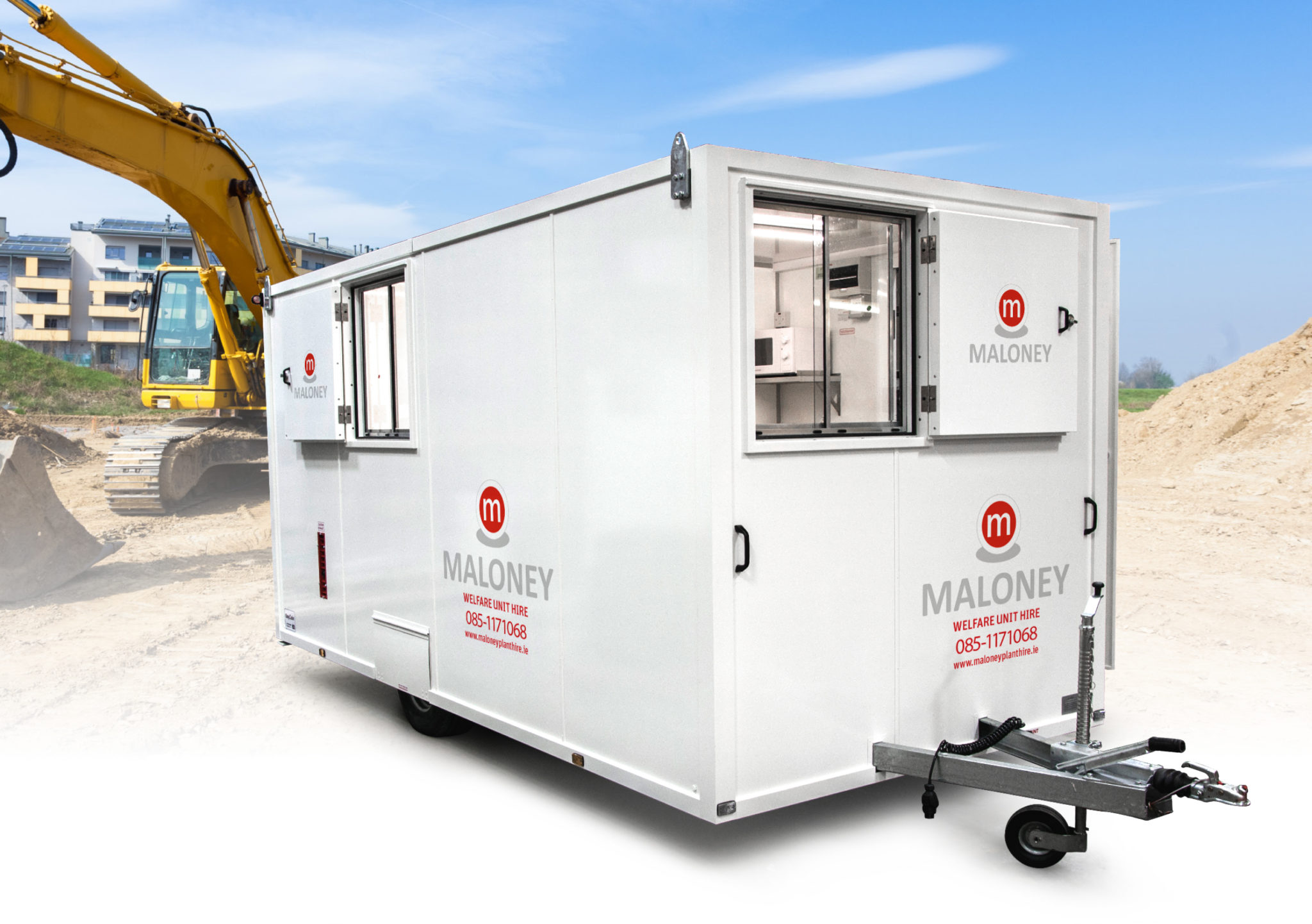 Mobile Welfare Unit Hire by Maloney Plant Hire, Ireland